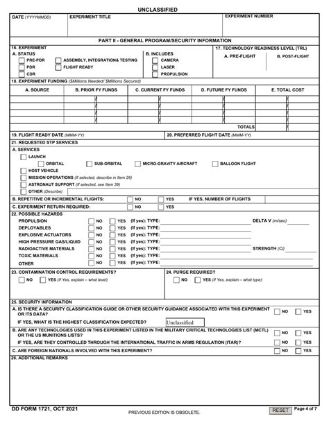 Dd Form 1721 Download Fillable Pdf Or Fill Online Space Test Program Flight Request 2006 — 2025