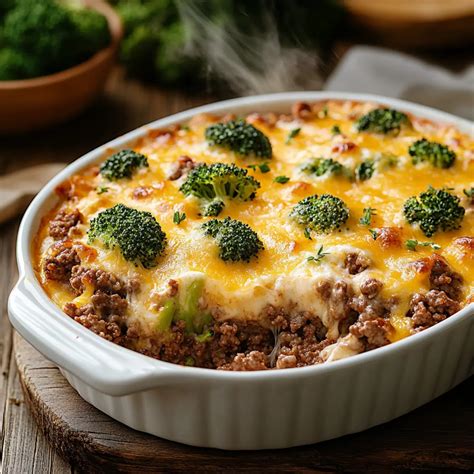 Irresistible Cheesy Ground Beef And Broccoli Casserole 🥦🧀🍲 Thatll Win