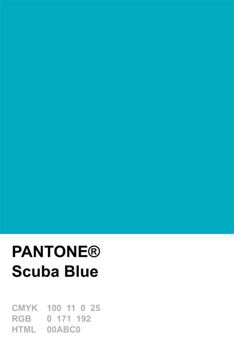 Pantone 2015 Scuba Blue Pantone Color