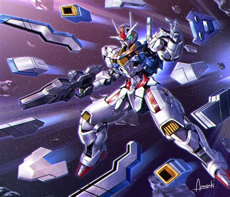 Gundam Aerial Gundam And More Drawn By Amasaki Yusuke Danbooru