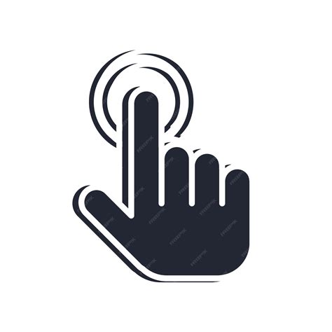 Premium Vector Finger Click Cursor Line Bold