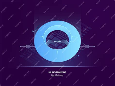 데이터 통찰력 개념 추상 빅 데이터 분석 일러스트 디지털 기술 무료 벡터