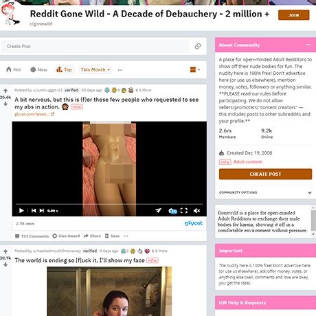 Reddit Gone Wild And 116 Sites Reddit Nsfw Gosto Rgonewild