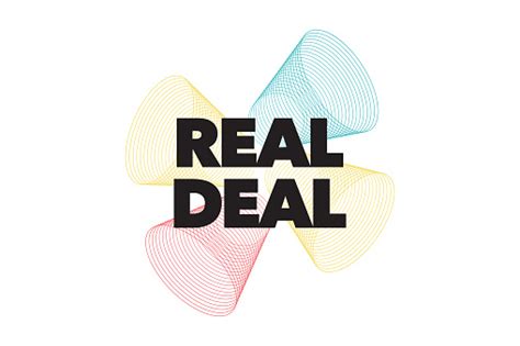 현대적이고 심플하며 다채로운 타이포그래피 디자인으로 리얼 딜이라고 말합니다 개념에 대한 스톡 벡터 아트 및 기타 이미지 개념 개성 개념 격언 Istock
