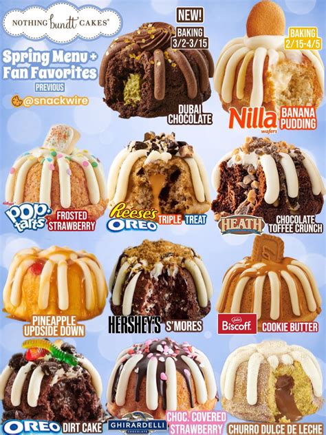 Snackwire New Nothing Bundt Cake Spring Menu Fan Favorites The New