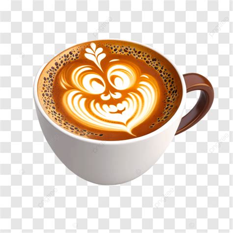 흰색 커피 한잔과 함께 라떼 아트 커피 컵 웃는 얼굴 Png 일러스트 및 이미지 에 대한 무료 다운로드 Pngtree