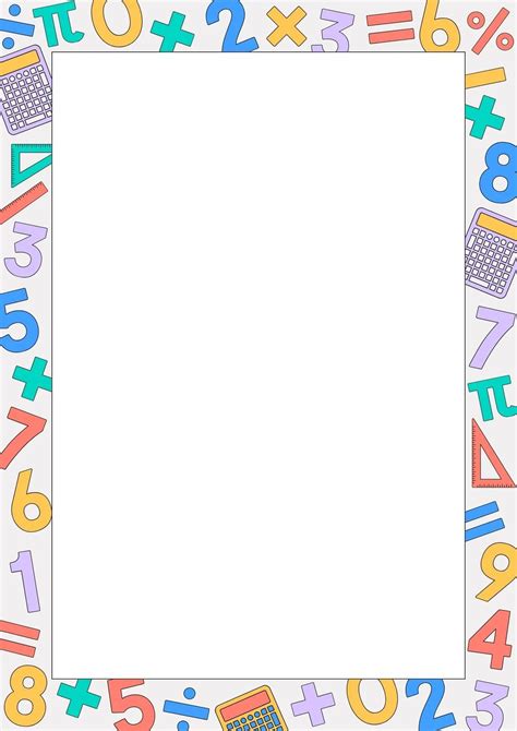 Templates Yazı Kağıdı Matematik Çerçeve