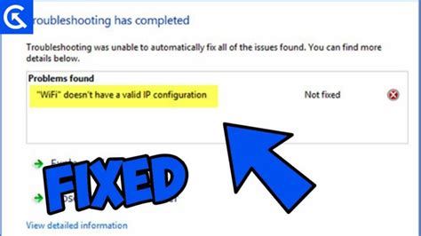 Fix Ethernet Doesnt Have A Valid Ip Configuration In Windows 11