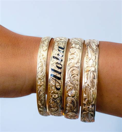 14k Hawaiian Liliuokalani Bracelet Royal Hawaiian Heritage Jewelry