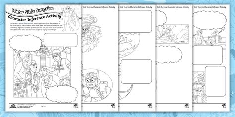 Water Slide Surprise Character Inference Activity Twinkl