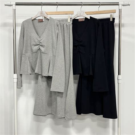 루미set🩶[~99까지 빅사이즈] 여리핏 셔링블라우스티 스커트세트 러블리 페미닌 투피스세트 에이블리