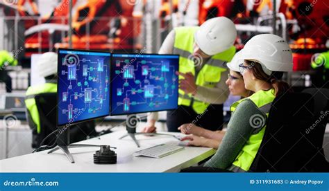Engineer Operators Using Scada System Stock Image Image Of People Robot 311931683