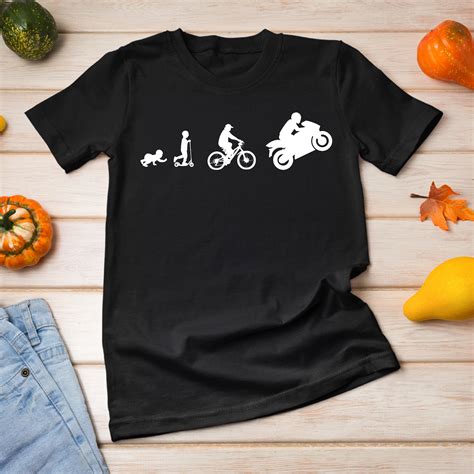 Funny Motorcycle Shirt Motorcyclist Evolution Tee Scooter Shirt Bike