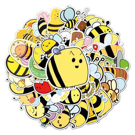 50pcsset Bee Theme Sticker Waterproof For Car Bum Vicedeal
