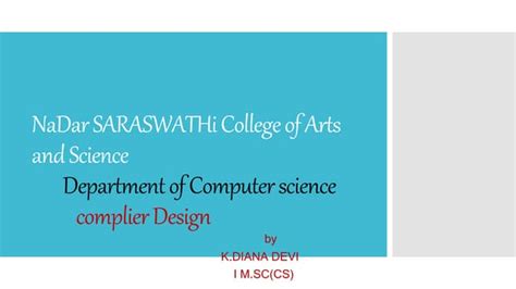Implementation Of Syntax Directed Schemespptpptx