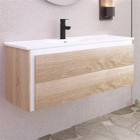 Тумба с раковиной Sanvit Линк 120, подвесная, с ящиками, матовая купить ...