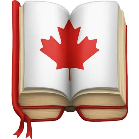 Book With Canada Flag Emoji Ai Emoji Generator