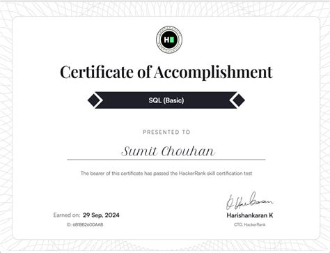 Sumit Chouhan On Linkedin I Have Completed My Sql Basics Certification