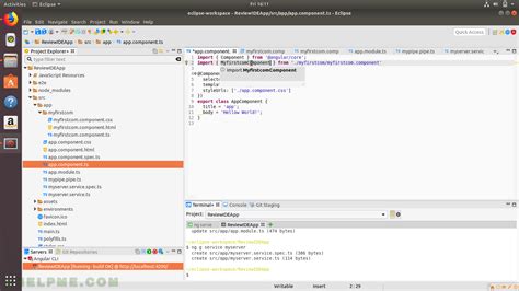 Basic Review Of Eclipse Angular Ide With Hello World App Any It Here Help Me