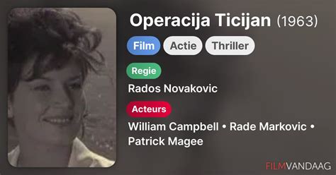 Operacija Ticijan Film 1963 Filmvandaag Nl