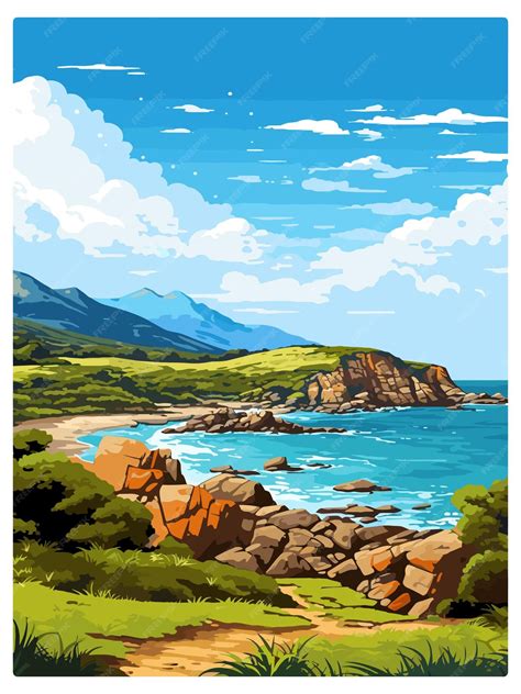 Premium Vector Wilsons Promontory National Park Vintage Travel Poster
