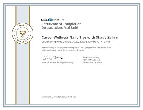 Asad Bashir On Linkedin Certificate Of Completion