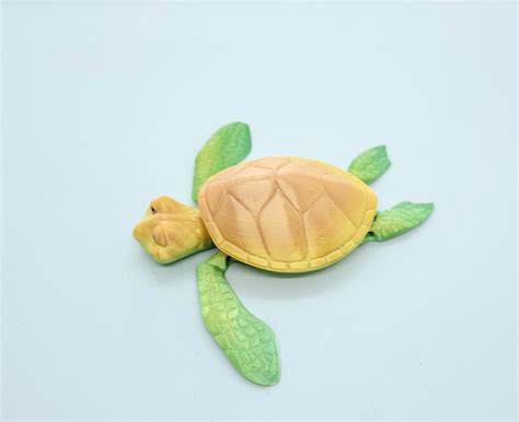 Turtle Articulated Fidget Toy Flexi Turtle By Flexi Factory
