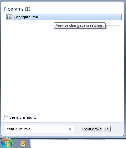SBAS Simulator Java Security Configuration