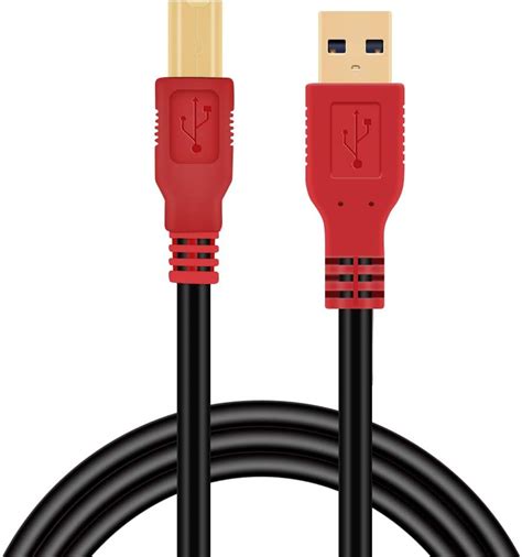 Amazon Com Printer Cable Ft Usb Printer Cable Cord Type A Male To B Male Cable For
