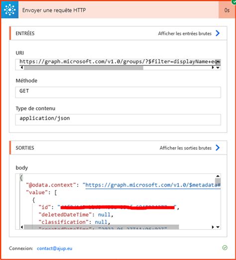 solved how to get the id of an o365 group using power aut power