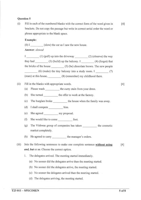 Icse Class 10 English Language Specimen Question Paper 2023