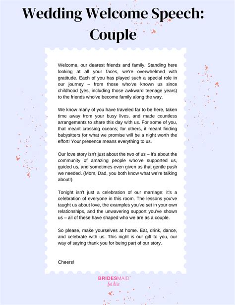 The Ultimate Wedding Welcome Speech Guide