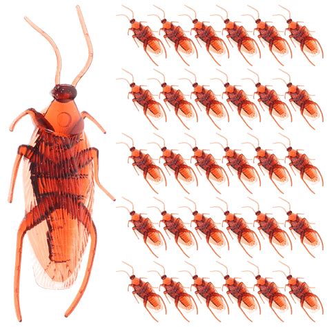 Ifundom 100pcs Fake Roaches Prank Props Cockroach Realistic Cockroach