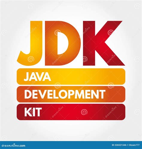 Jdk Java Development Kit Acronym Technology Concept Background Editorial Photo Illustration