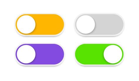 Premium Vector On And Off Toggle Switch Buttons