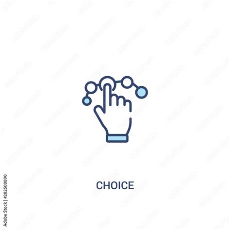 Choice Concept 2 Colored Icon Simple Line Element Illustration Outline Blue Choice Symbol Can