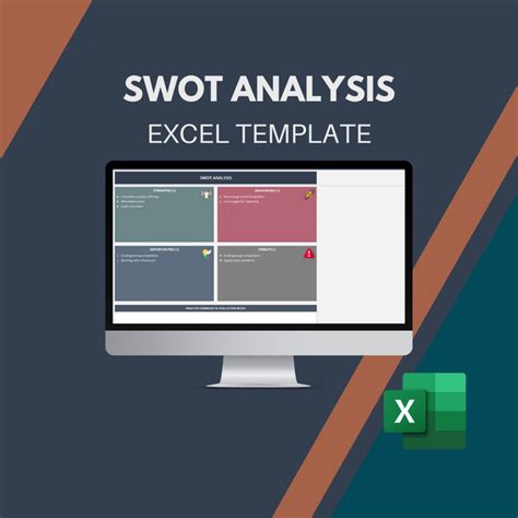 SWOT Analysis Excel Template SWOT Matrix Business Strategy Strategic Plan Etsy