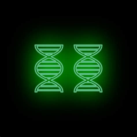 Premium Vector Genome Icon Dna Neon Biotechnology And Science Chemical Laboratory Can Be Use