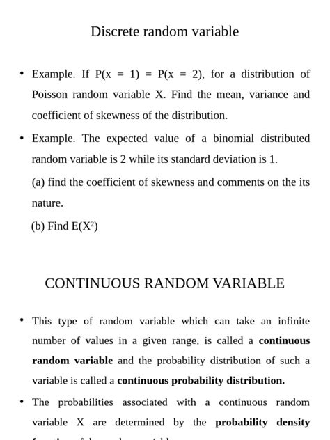 Lecture 5 Continuous Random Variable Pdf Probability Distribution Random Variable