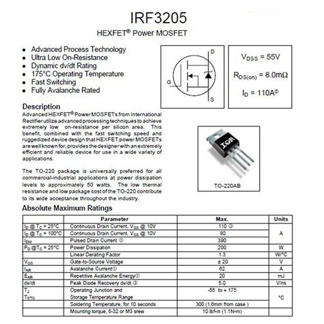 Irf3205 Irf3205a Versatile Mosfet Transistor 110a 55v Diy Us Ship Ebay