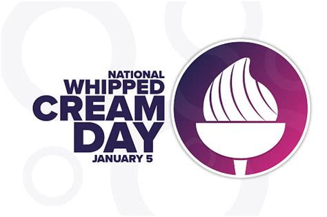 국립 휘핑 크림의 날 1월 5일 휴일 개념 배경 배너 카드 텍스트 비문이있는 포스터용 템플릿 벡터 Eps10 그림입니다 1월에 대한 스톡 벡터 아트 및 기타 이미지 Istock