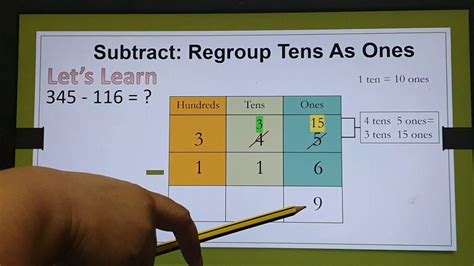 Subtract Regroup Tens As Ones Youtube