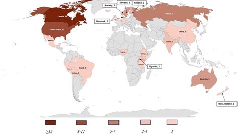 Choropleth Map Showing The Geographical Distribution Of The Indigenous