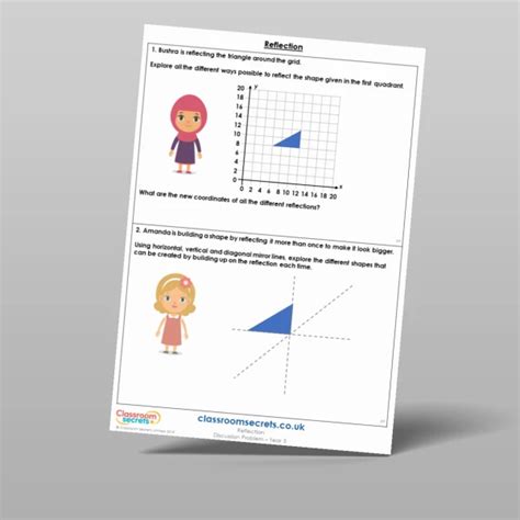 Ks2 Year 5 Maths Classic View Reflection In Horizontal And Vertical Lines Resources And Worksheets