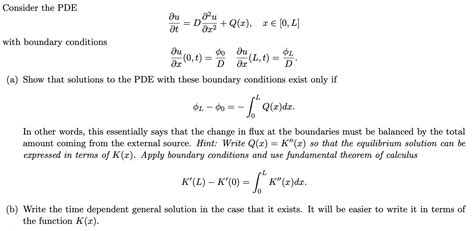 Consider The Pde With Boundary Conditions Ou D