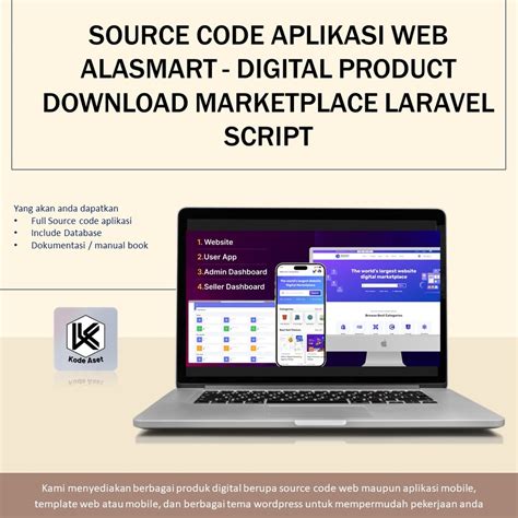 Jual Source Code Aplikasi Web Alasmart Digital Product Download