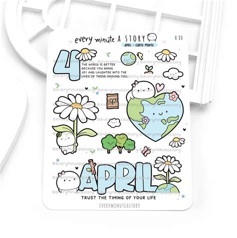 2024 Monthly Deco Stickers Hobonichi Cousin Every Minute A Story