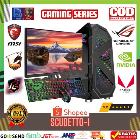 Jual Pc Gaming Full Set Murah Core I Ram Gb Ssd Gb Vga Card Gb Ddr Gtx Ti Led