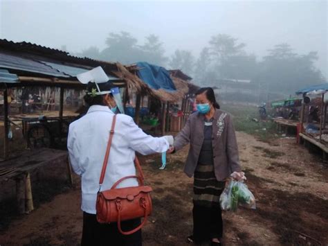 ကွန်ဟိန်းမြို့၊ ယာယီပျံကျစျေး၌ ကိုဗစ် ၁၉ ရောဂါ ကြိုတင်ကာကွယ်ရေး Mask Campaign ဆောင်ရွက