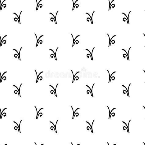 Abstract Black Seamless Curvy Repeated Pattern Design On White Background Illustration Stock